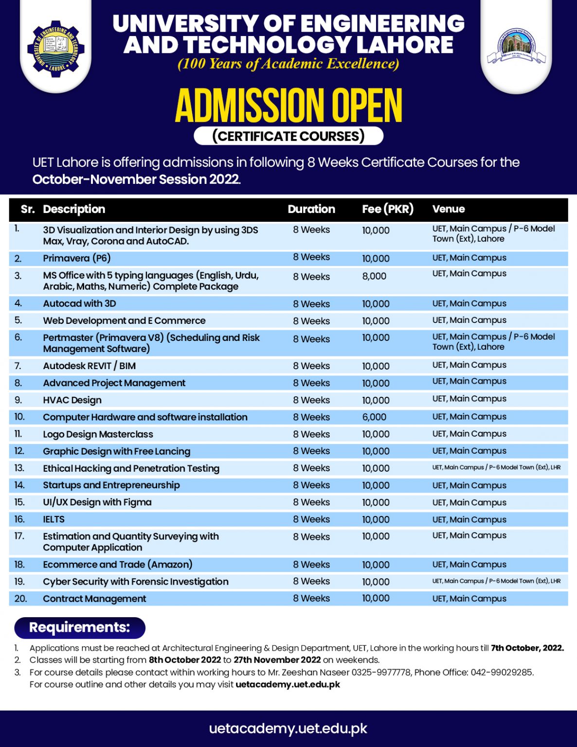 Students can download the Registration Form for New Courses Offered.